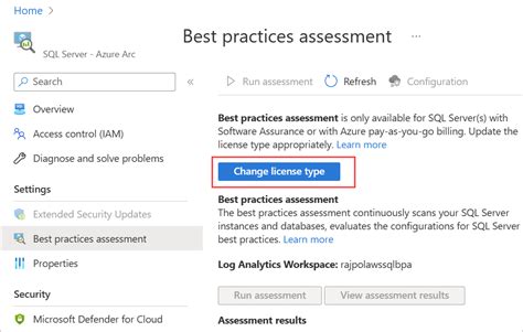 configurar as melhores práticas de avaliação sql server enabled by azure arc microsoft learn