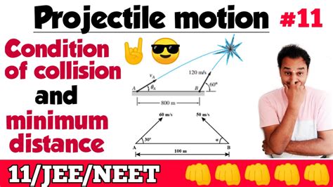 relative motion in projectile condition and time of collision neet jee explained by ss youtube