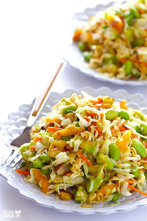 Crunchy Asian Ramen Noodle Salad Gimme Some Oven Recipe Ramen Noodle Salad Healthy
