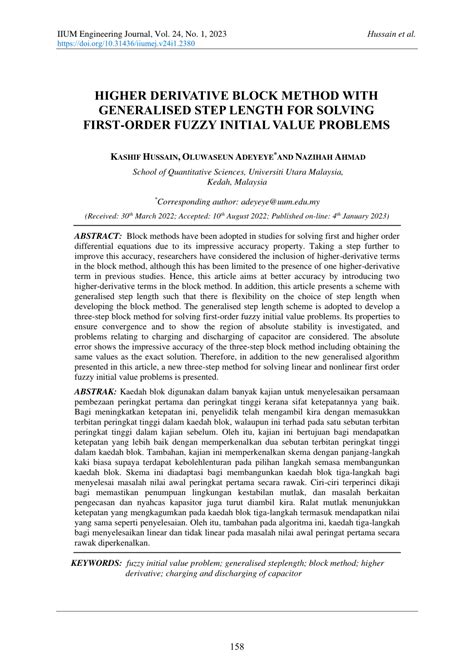 pdf higher derivative block method with generalised steplength for solving first order fuzzy