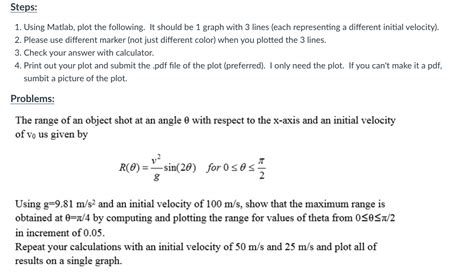 solved steps 1 using matlab plot the following it should