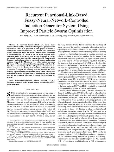 pdf recurrent functional link based fuzzy neural network controlled induction generator system