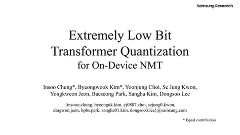 extremely low bit transformer quantization for on device nmt