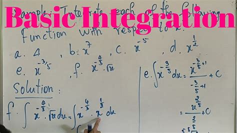 indefinite integral basic integration rules problems formulas calculus suongthol youtube