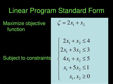 ppt linear programming independent research project nick yates 30 th april 2008 powerpoint