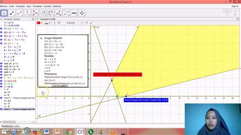 tutorial menggunakan aplikasi geogebra dalam penyelesaian soal program linear youtube