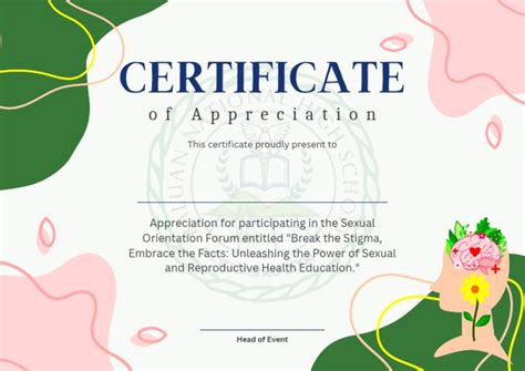 Sexual Orientation Certificate 1 Pdf