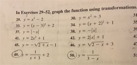 solved 31 30 y x² 3 in exercises 29 52 graph the