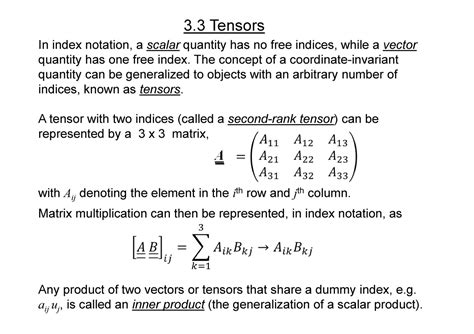 3 3 3 4 HO L8 Tensors Kronecker Delta 3 Tensors In Index Notation