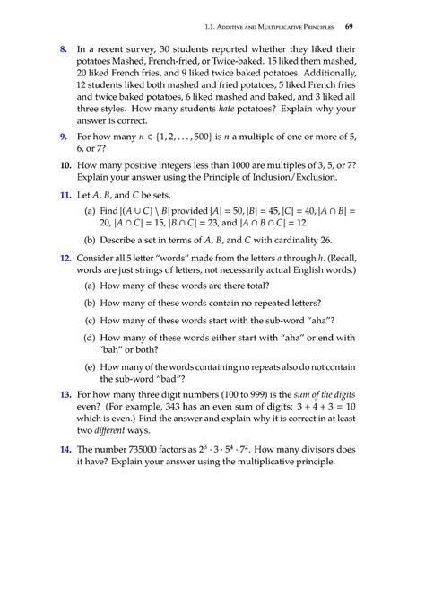 discrete mathematics 29 additive and multiplicative principles 69 in a recent survey 30