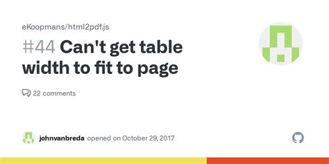 can t get table width to fit to page · issue 44 · ekoopmans html2pdf js · github