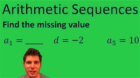 arithmetic sequences youtube