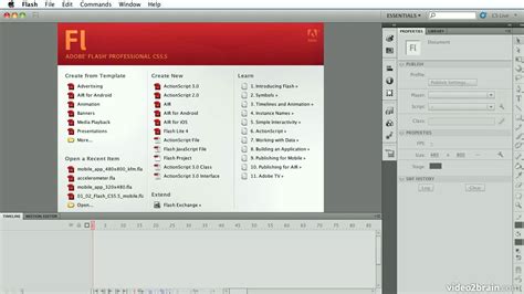 what s new in adobe flash professional cs5 5 and actionscript 3 0 learn by video informit