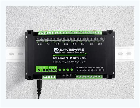 Industrial Modbus RTU 8 Ch Relay Module D With Digital Input And