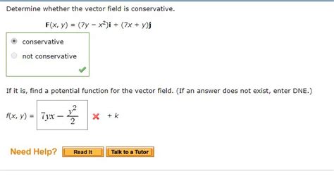 [solved] determine whether the following vector field is conservative da4