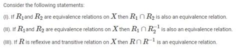 set theory and algebra equivalence relation