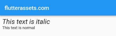 Quick Tip How To Use The Custom Italic Font In Flutter