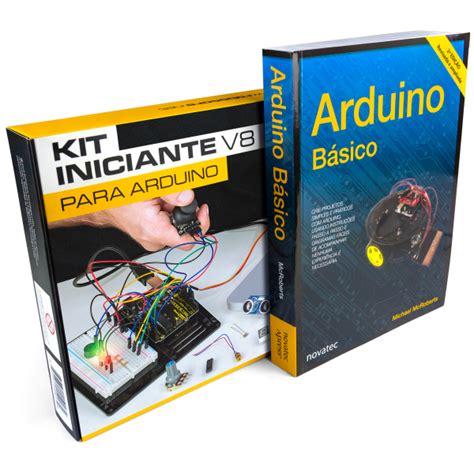 kit iniciante v8 livro arduino básico 2ª edição kits didáticos robocore