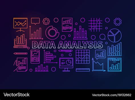 Data Analysis Colorful Modern Banner Royalty Free Vector