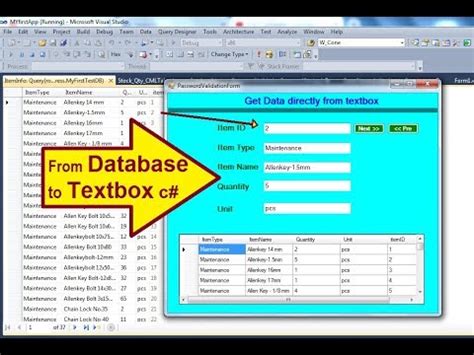 Display Data In Textbox From Database Dynamically In C Get Text