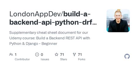 github londonappdev build a backend api python drf beginner cheat sheet supplementary cheat