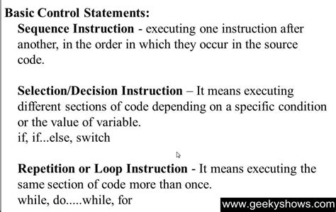 58 Basic Control Statements In C Programming Hindi YouTube