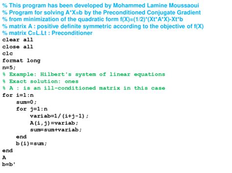 pdf preconditioned conjugate gradient method mohammed lamine moussaoui