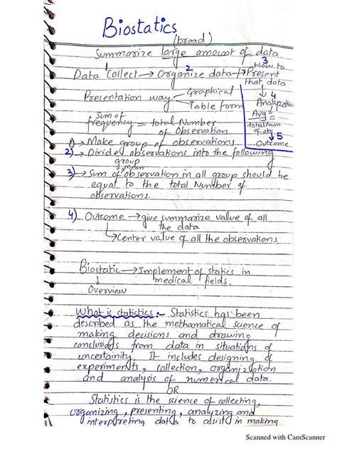 biostatistics notes pdf