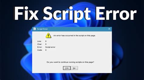 How To Fix Script Error On Windows 11 10 YouTube