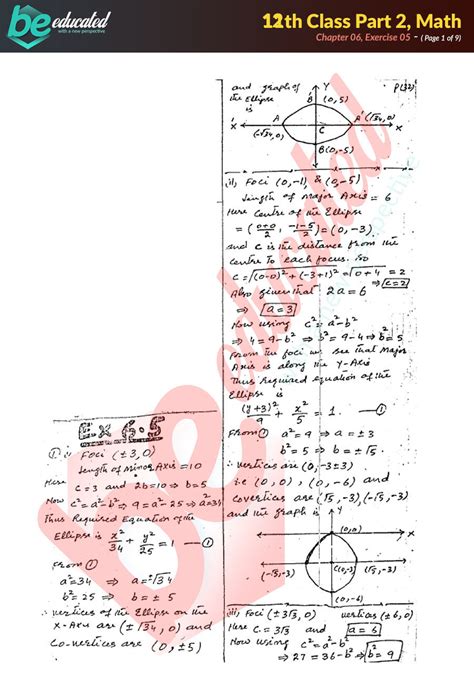 exercise 6 5 mathematics fsc part 2 notes inter part 2 notes