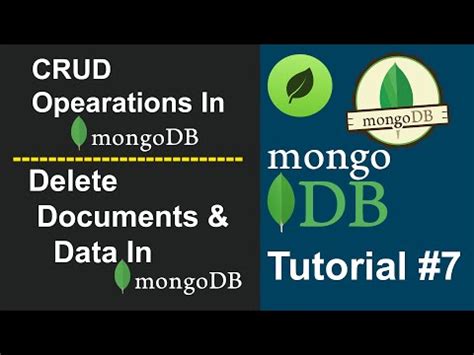 MongoDB Tutorial 7 CRUD Operations Delete Documents And Data In