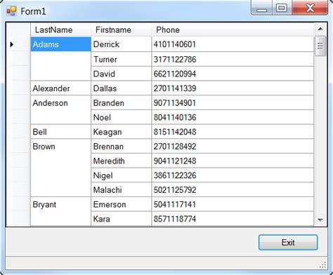 merge cells in datagridview vb net