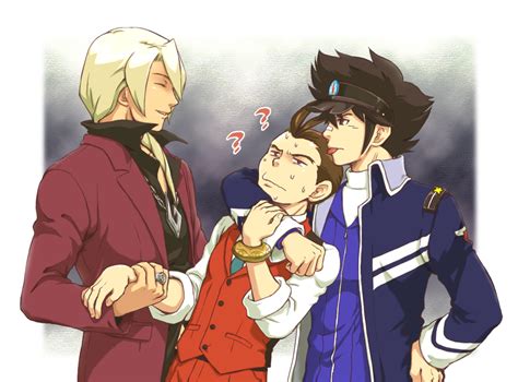 Apollo Justice Klavier Gavin And Clay Terran Ace Attorney And More Drawn By Tepra Danbooru