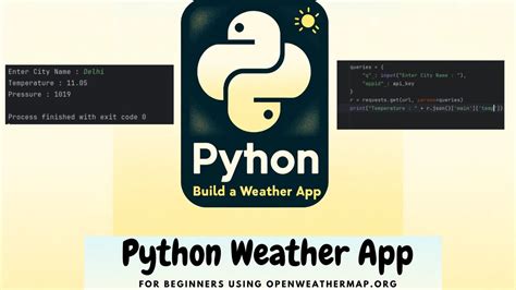 python for beginners create your own weather app using openweathermap api python tutorials
