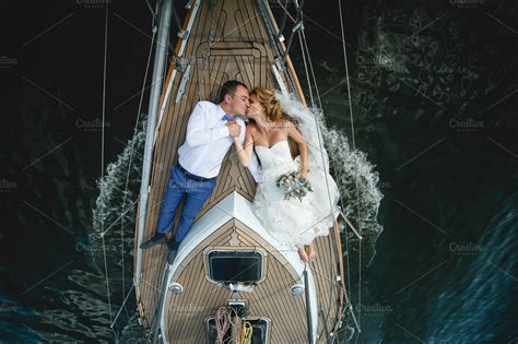 Kissing Newlyweds On The Boat High Quality People Images ~ Creative Market