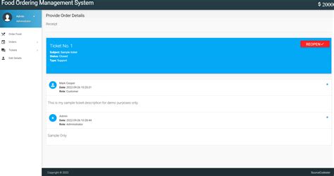 Food Ordering Management System In PHP And MySQL Free Source Code