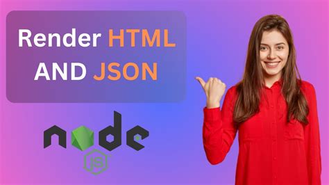 how to render html and json data in node js youtube