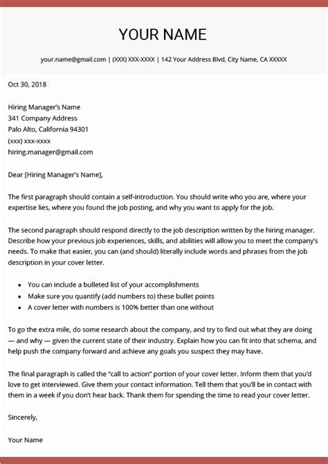 Free Resume Cover Letter Template Fresh How To Write A Great Cover
