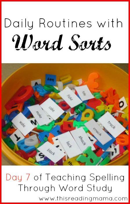 Daily Routines With Word Sorts This Reading Mama Teaching Spelling