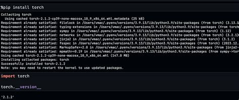 Pytorch Jupyter Notebook Modulenotfounderror No Module Named Torch
