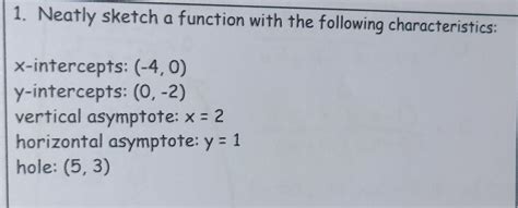 [solved] 1 neatly sketch a function with the followin