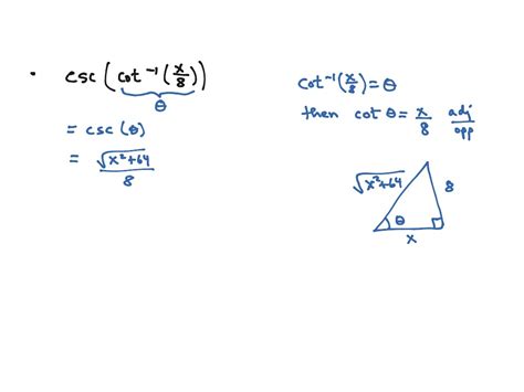 simplifying a composition of a trig function and an inverse trig function math inverse trig