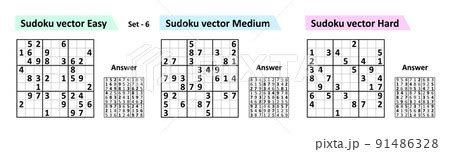 Collection Sudoku game with answers Different のイラスト素材 91486328 PIXTA
