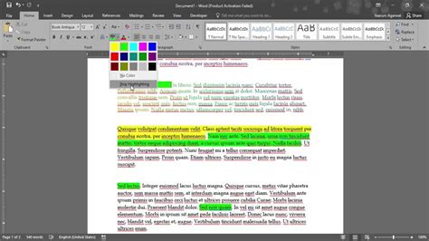 how to highlight text in word document youtube