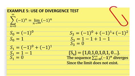 divergence test determining if a series converges or diverges owlcation