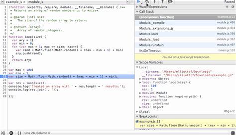 step into step through debugging four kitchens