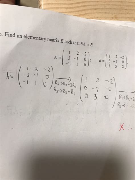 solved find an elementary matrix e such that ea b a 1