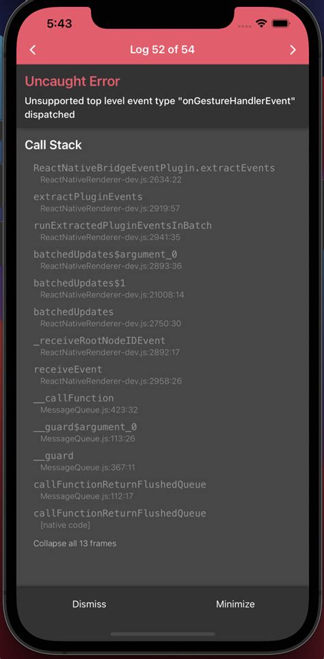 Javascript Expo Unsupported Top Level Event Type