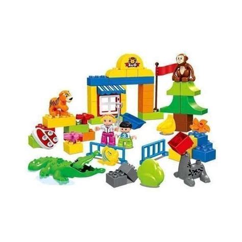 ブロック 63ピース 動物園 レゴ LEGO デュプロ Duplo 互換 知育 おもちゃ 教育 教材 クリスマスプレゼント
