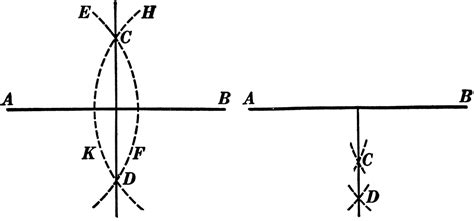 construction of a perpendicular bisector of a straight line clipart etc